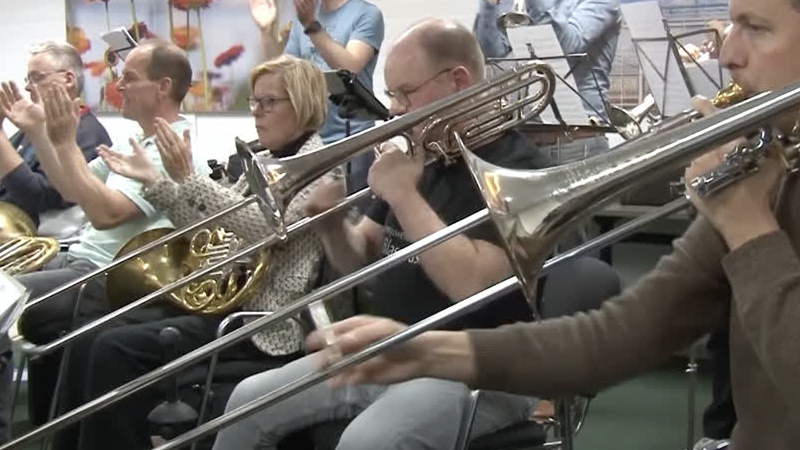 Hegga Bigband in voorbereiding voor OP-festival